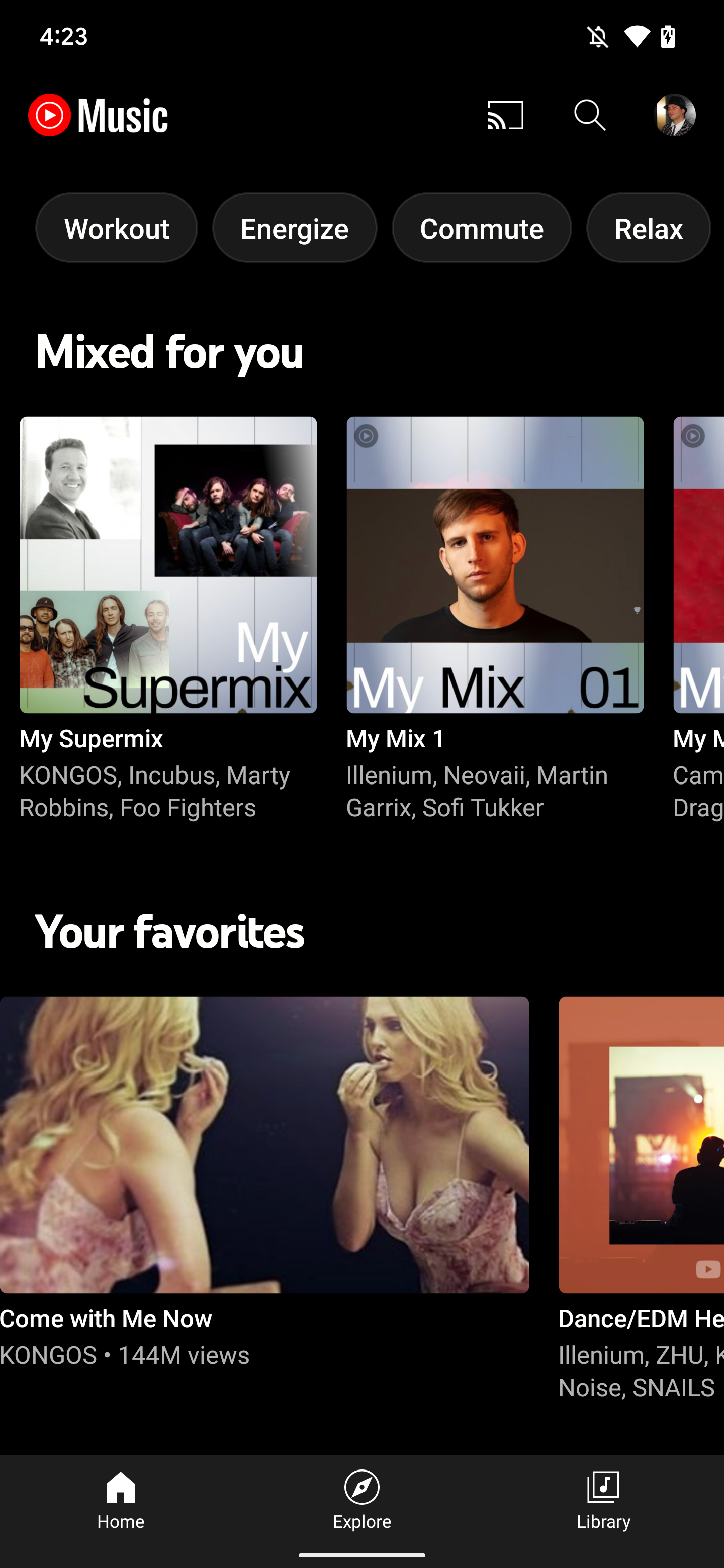 YouTube Music remixes For You Mixes cover art with personalized artists