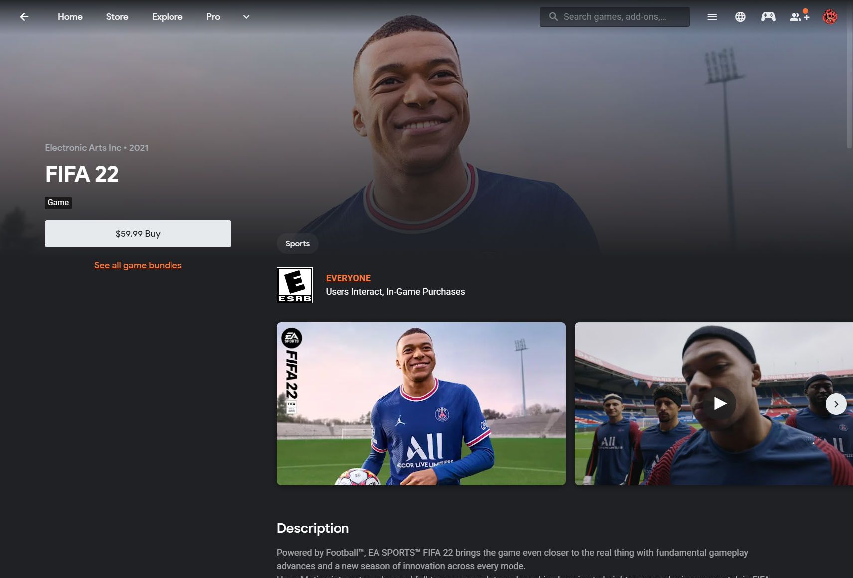 Stadia's new web store UI looks like it took some inspiration from Steam