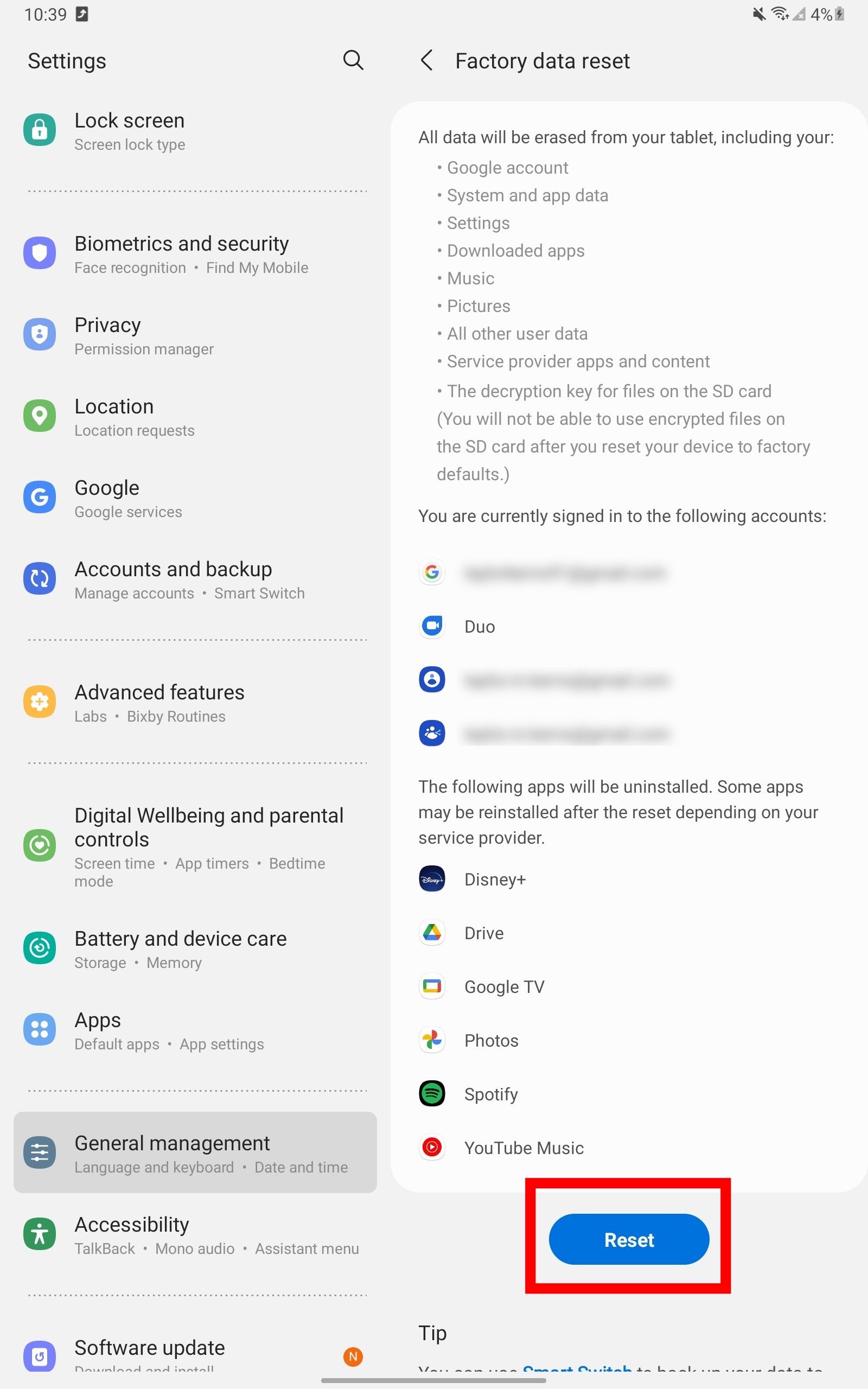 How to reset your Samsung Galaxy tablet