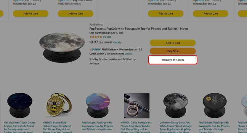How to archive and find Amazon orders