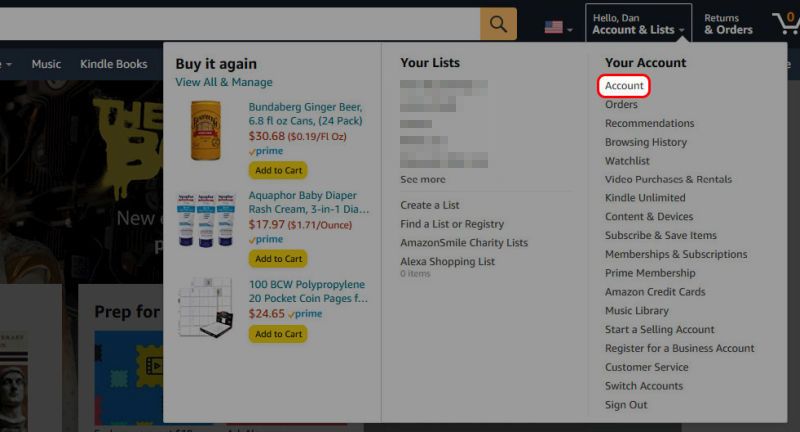 How to quickly reorder items on Amazon