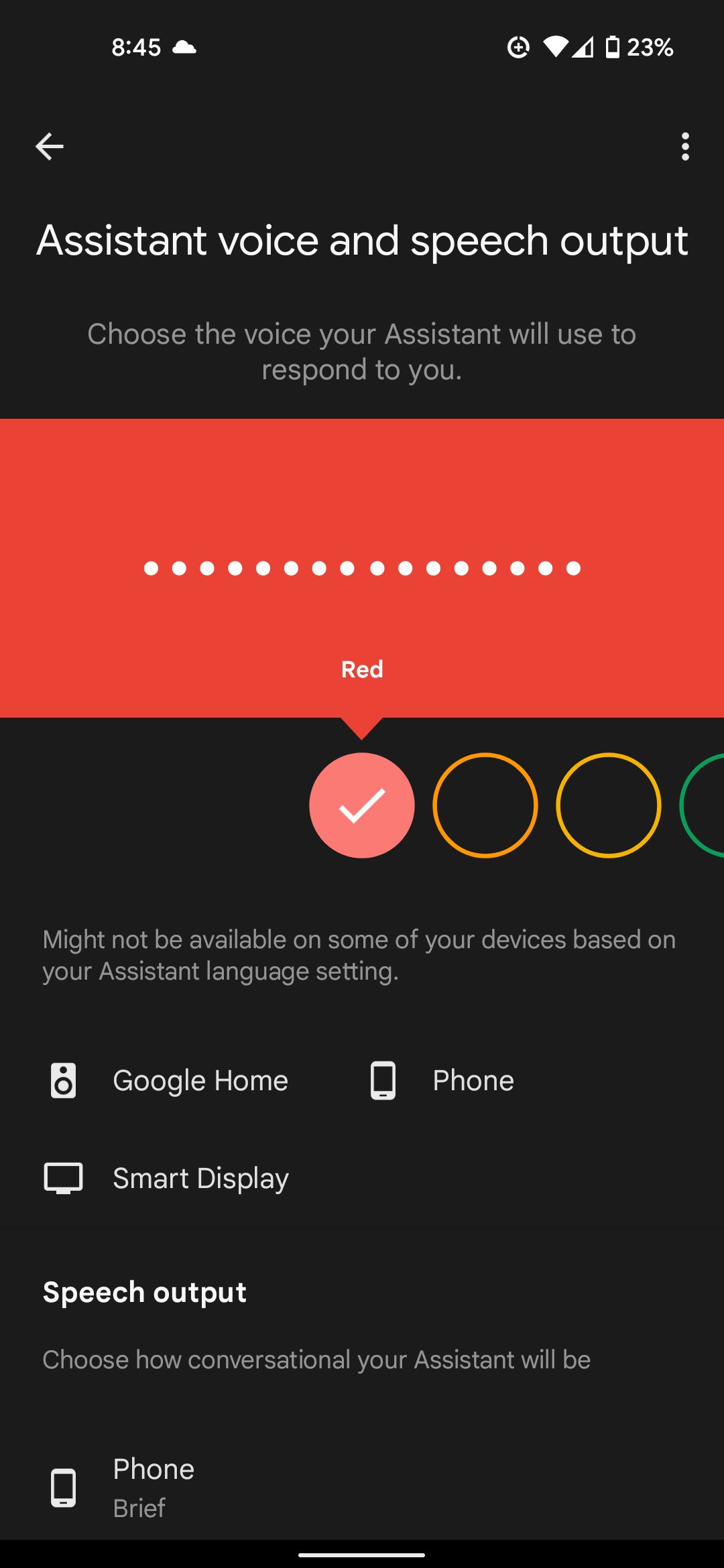 How to change the Google Assistant's voice