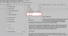 Google Docs Apply Subscripts And Superscripts To Your Document