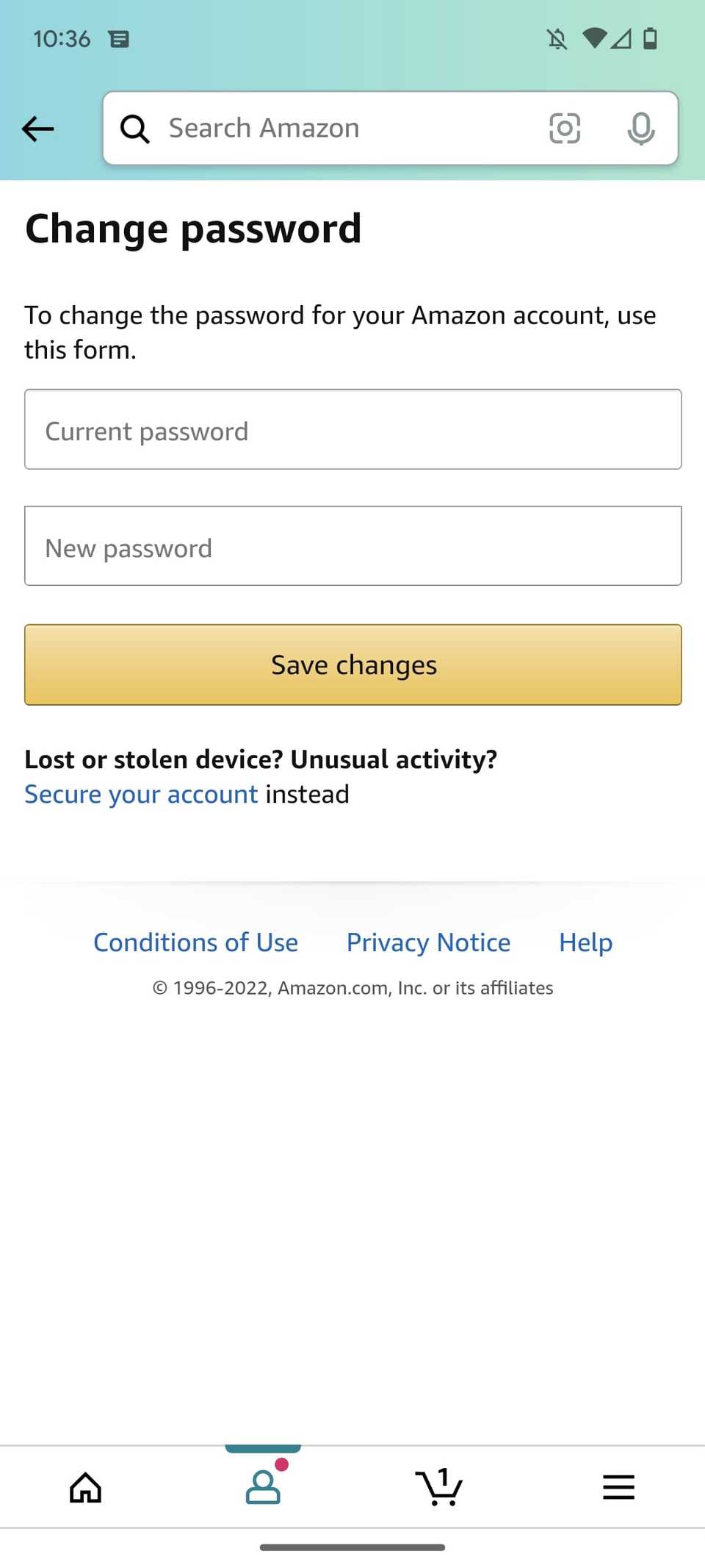 How to change or reset your Amazon password