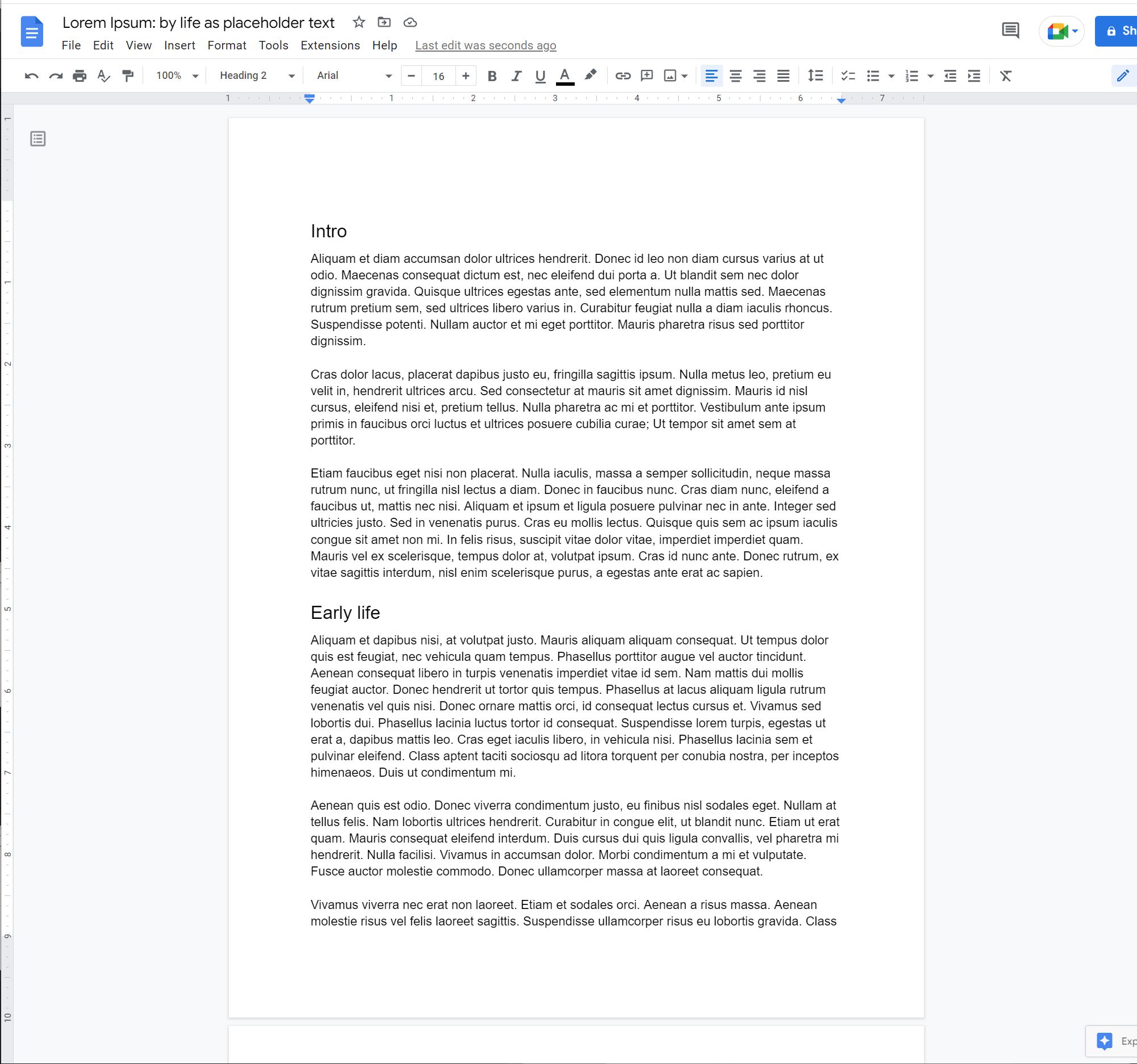 Google Docs: How to make a table of contents