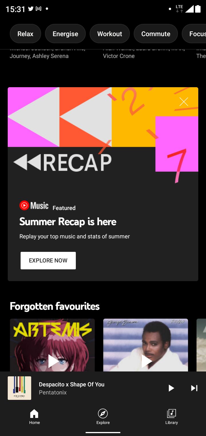 Check out your favorite vacation tunes with YouTube Music's Summer Recap