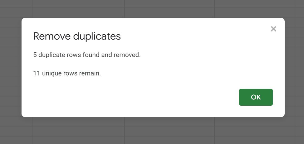 How to quickly remove duplicates in Google Sheets