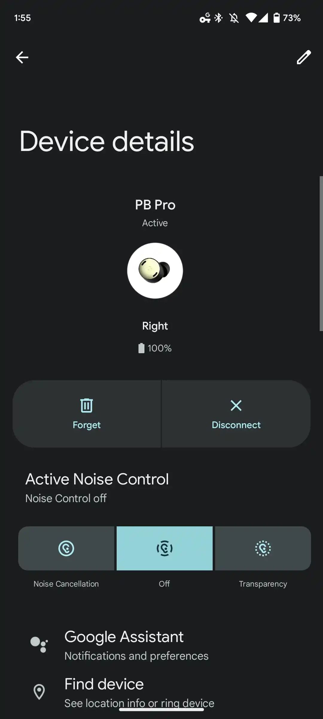 The Pixel Buds Pro's ANC settings are now in your Pixel's volume panel