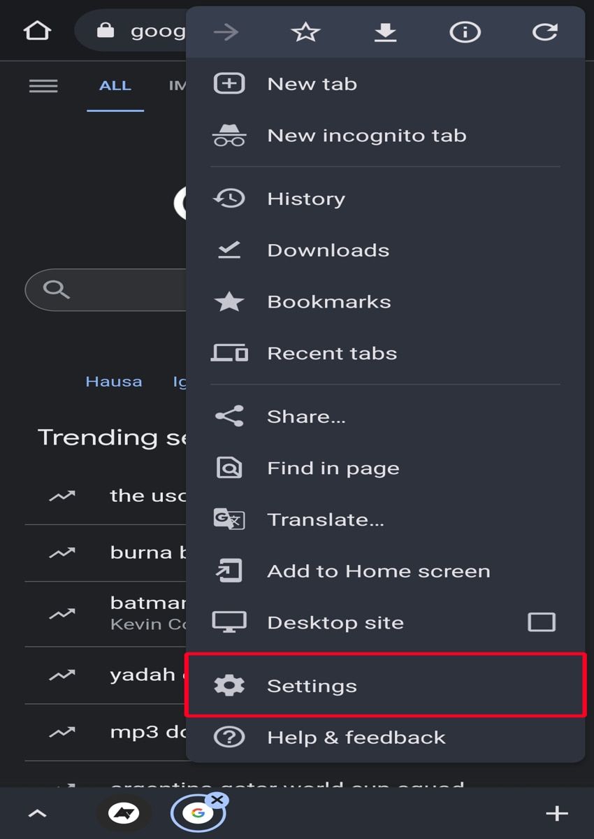 How to change the language in the Google Chrome browser
