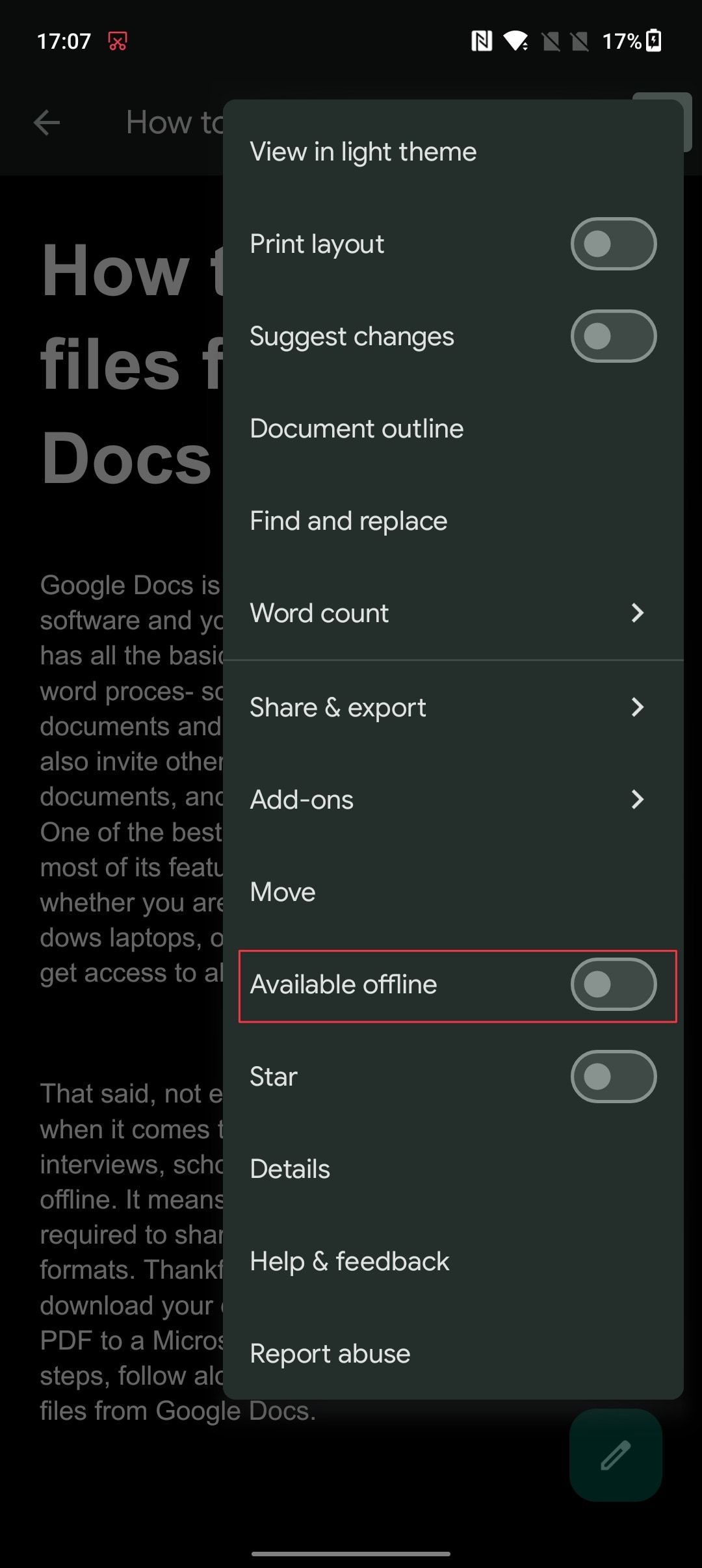 Google Docs: How to export files