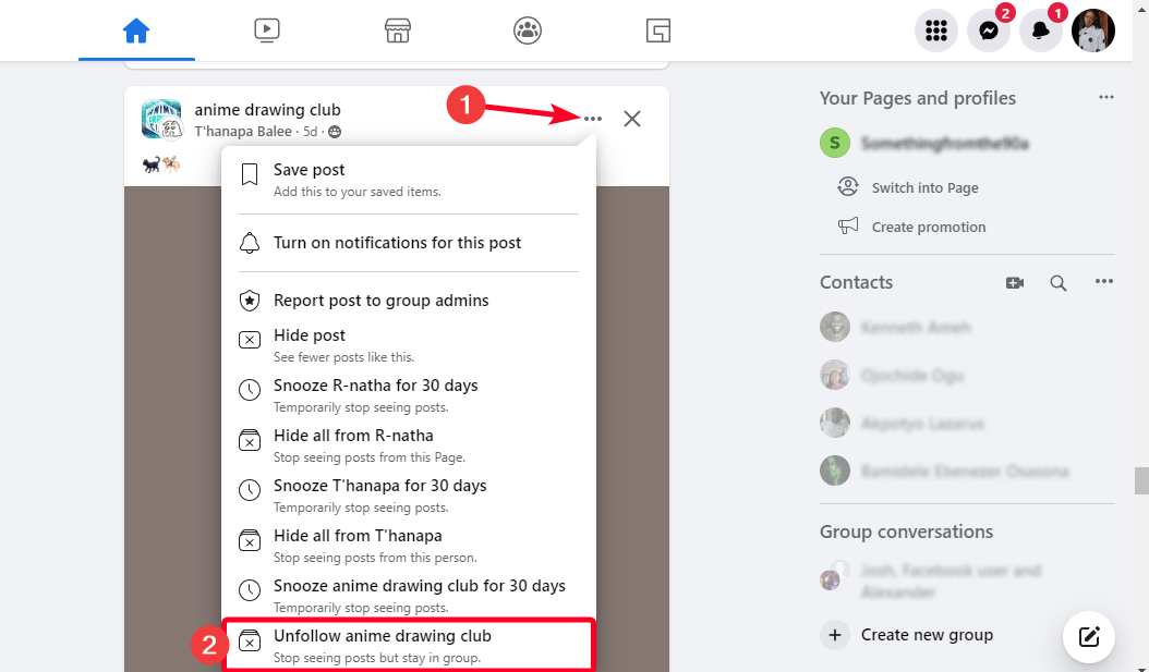 How to unfollow someone on Facebook
