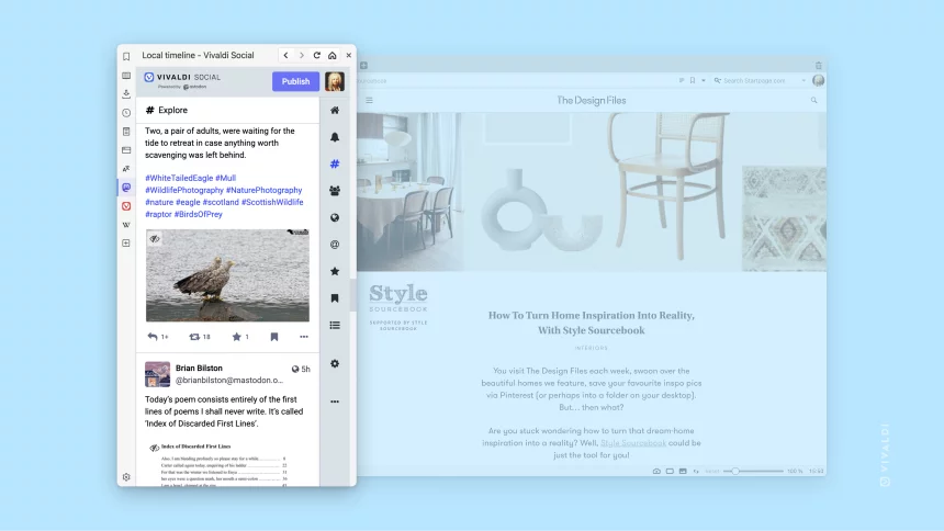 Vivaldi helps with your transition to Mastodon in its latest browser update