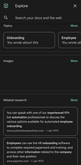 How To Use The Explore Tool In Google Docs