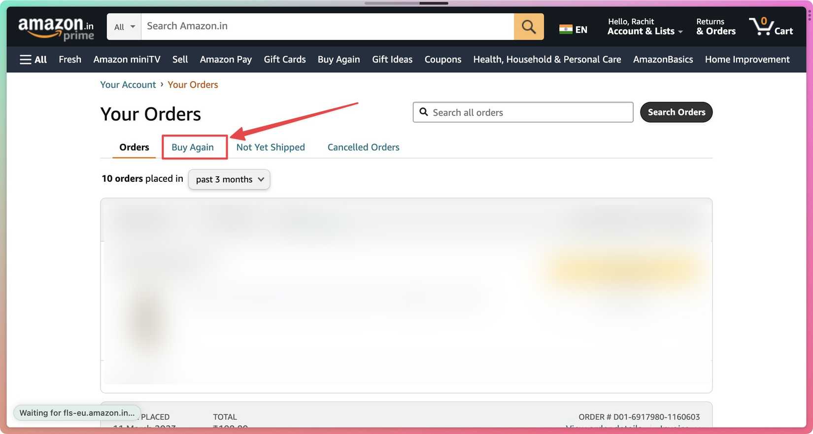Amazon: How to find and archive old orders