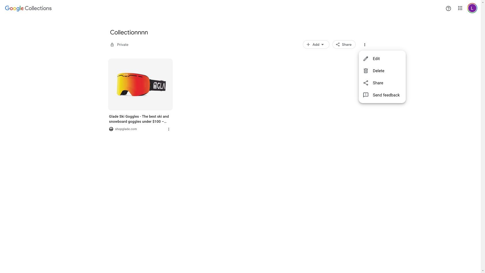 How to create Google Collections