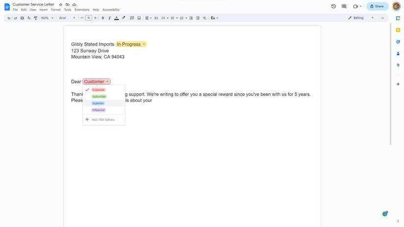 Google Docs: How to add drop-down menus to your document
