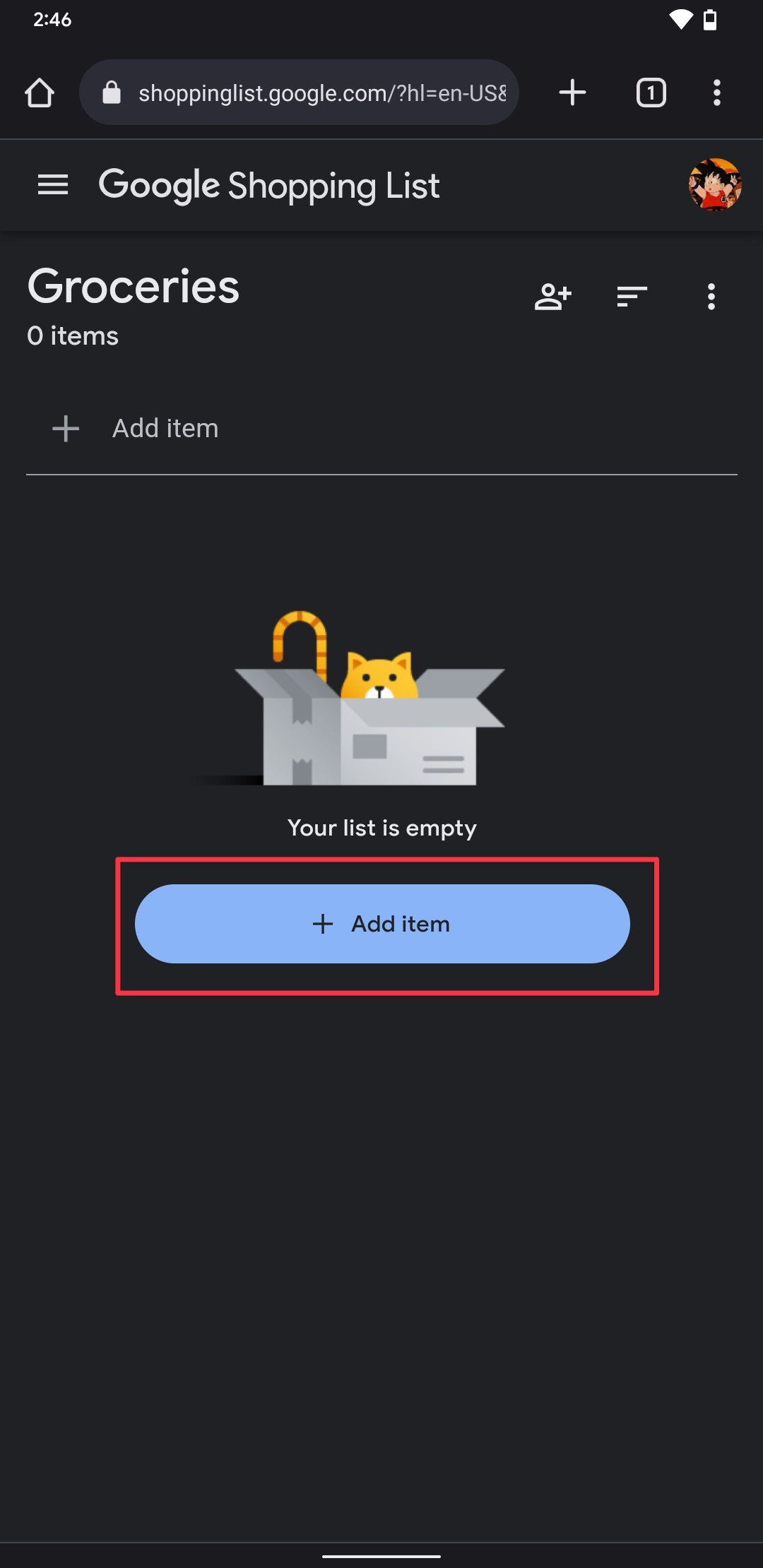 How to use Google Shopping List