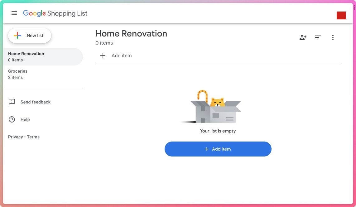 How to use Google Shopping List