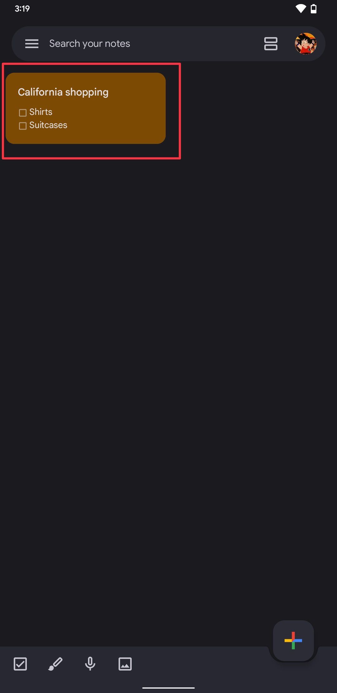 How to use Google Shopping List