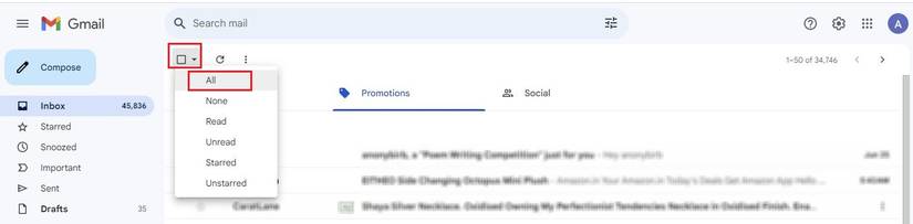 Gmail: How to mark all messages as read