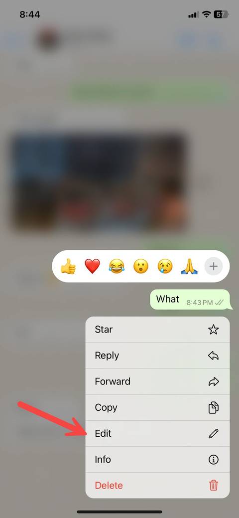WhatsApp: How to edit a message after you've tapped the send button
