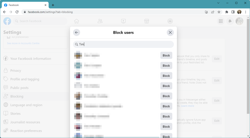 How to block and unblock Facebook users on your account