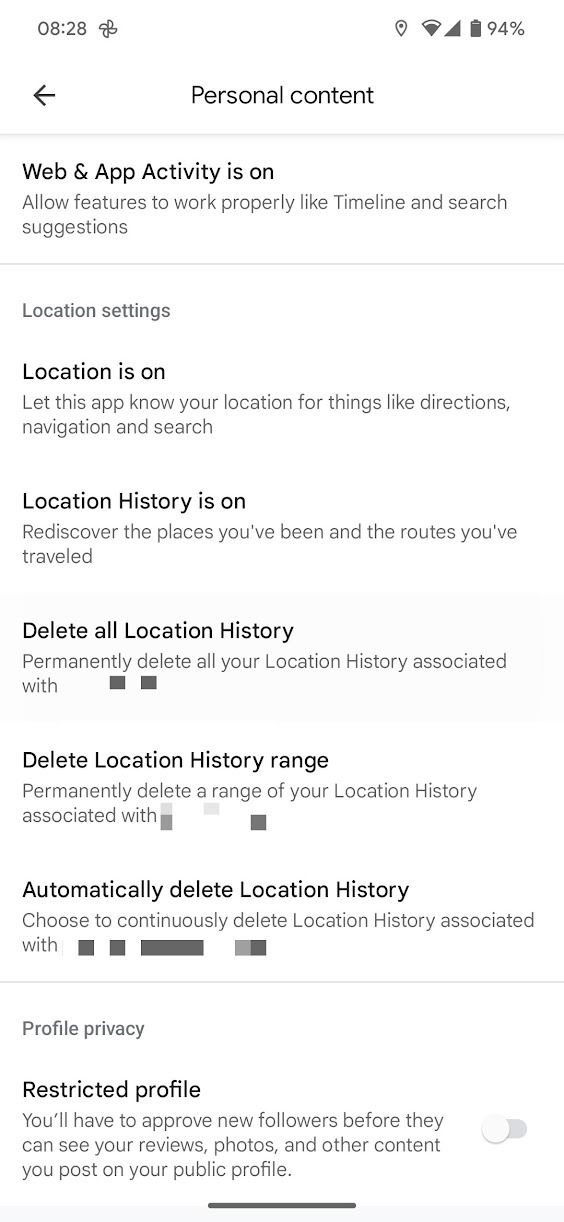 Google Maps: How to delete your history