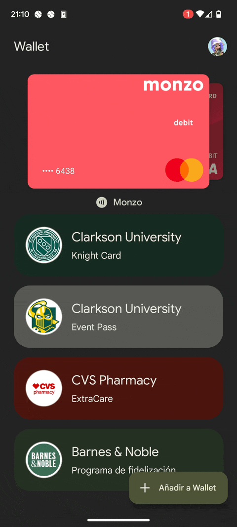 Google Wallet adds a snazzy new card-switching animation