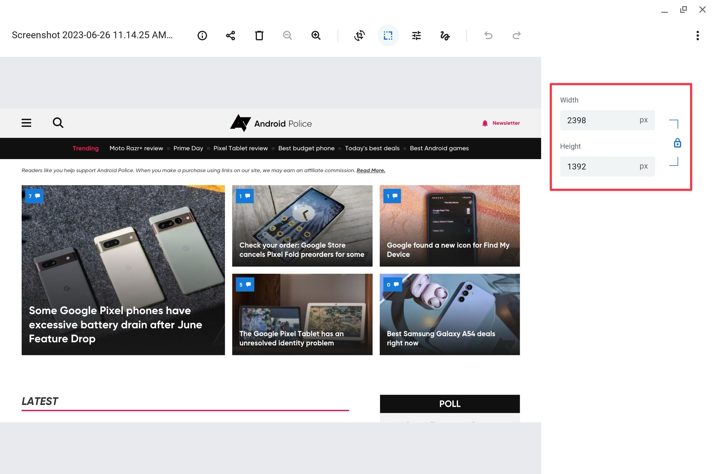 Adobe Photoshop: How to resize a photo on your phone