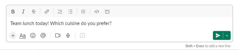 Slack: How to create a poll to make quick decisions
