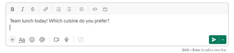 Slack: How to create a poll to make quick decisions