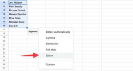 Google Sheets How To Quickly Separate Text Into Multiple Columns