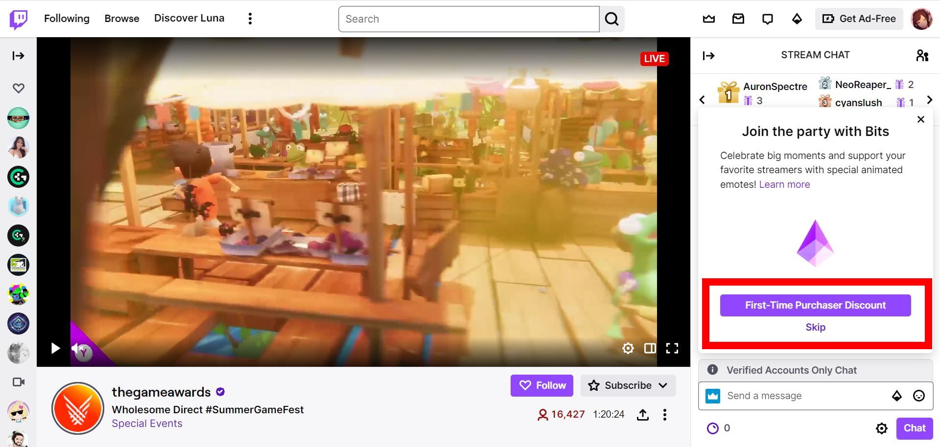 How to donate on Twitch