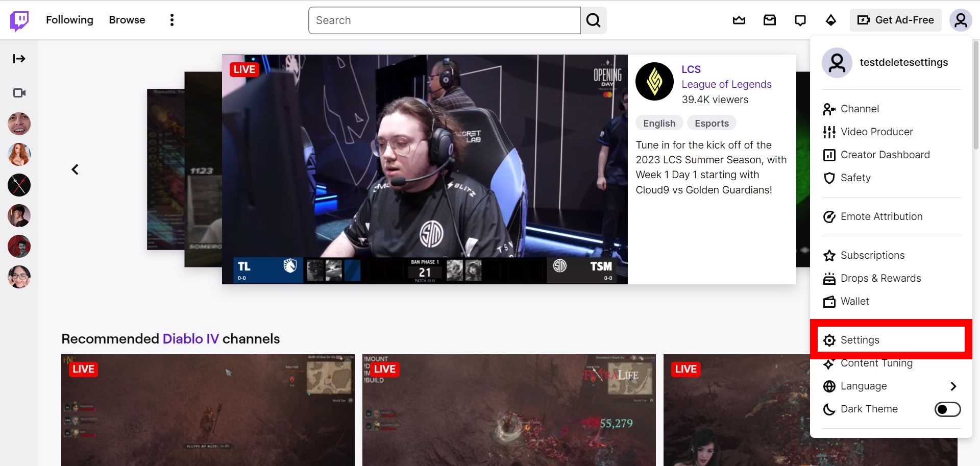 How to delete Twitch account
