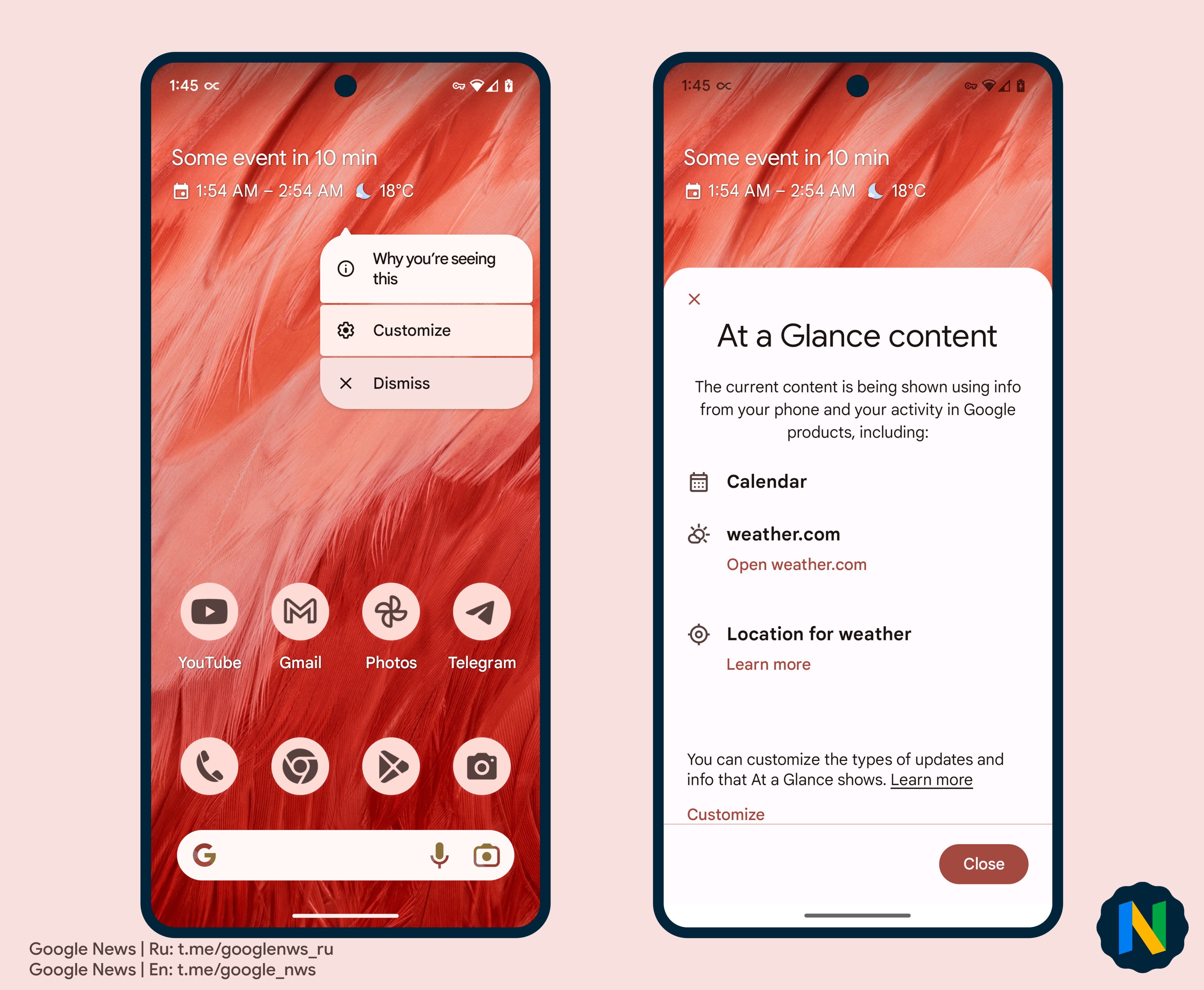 Google's At a Glance widget could soon be more transparent about where ...
