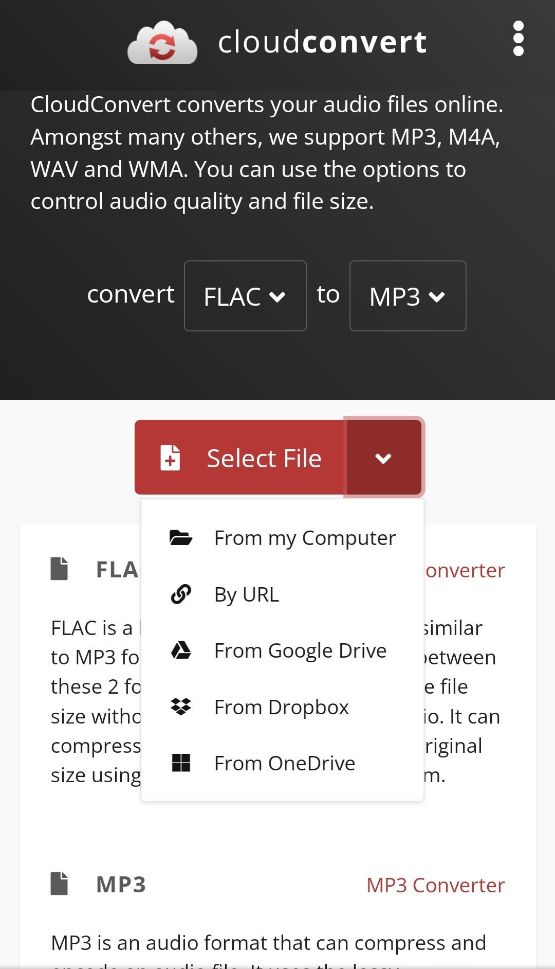 How to convert FLAC to MP3