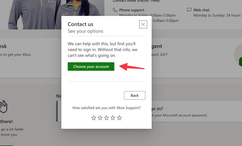 How to contact Xbox support