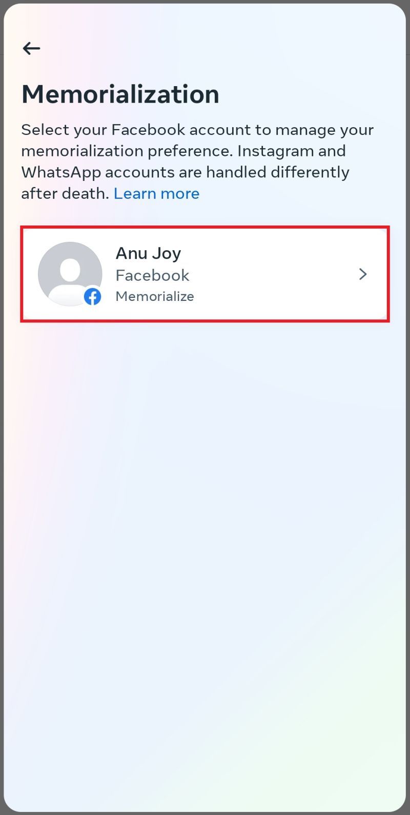 Facebook: How to create a legacy contact