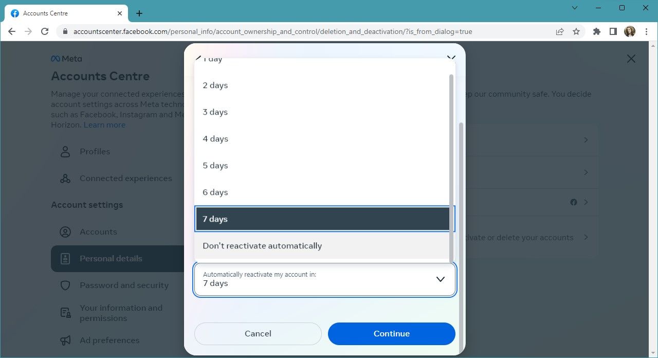 How to temporarily deactivate Facebook