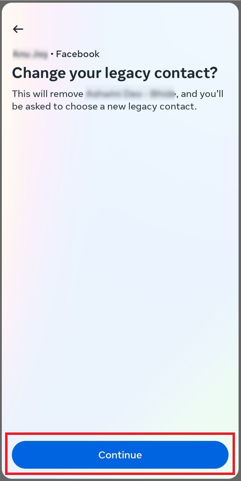 Facebook: How to create a legacy contact