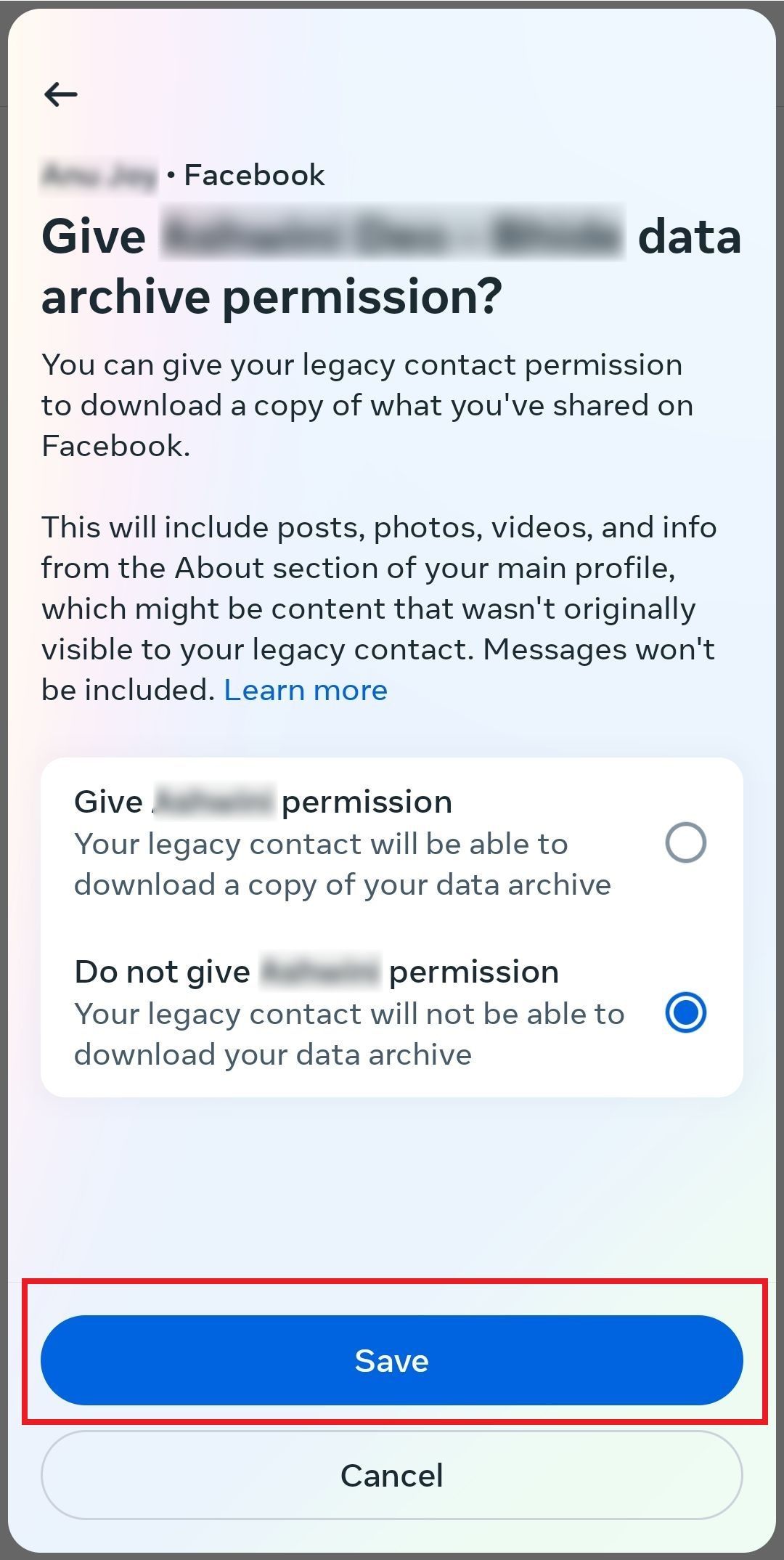 Facebook: How to create a legacy contact