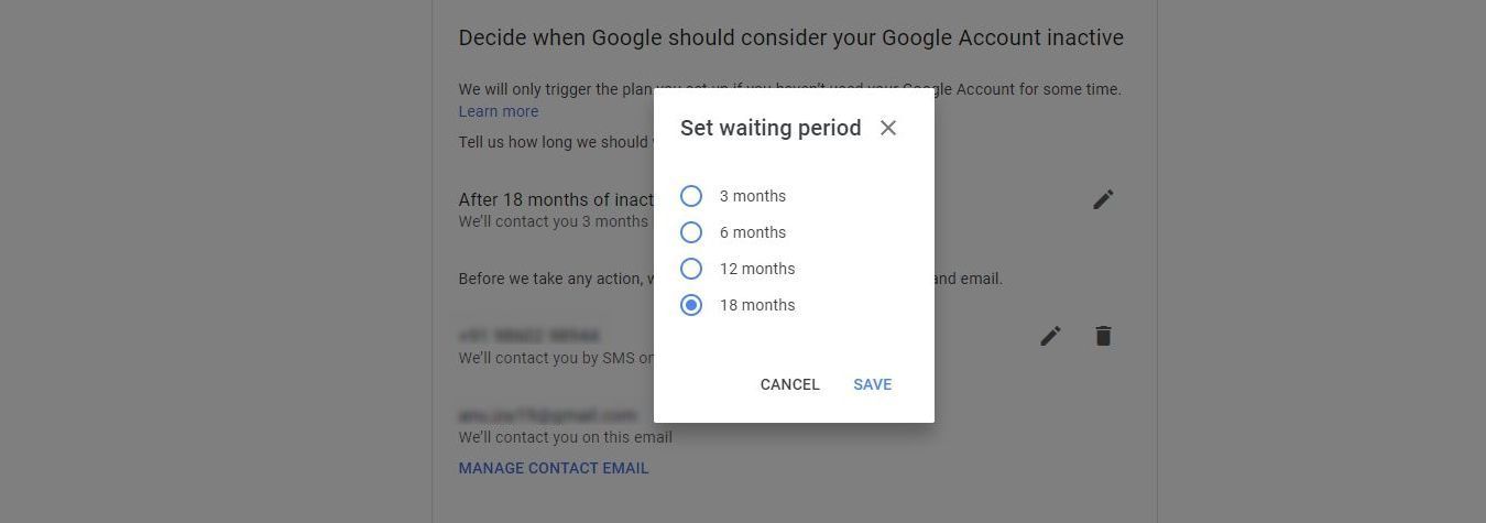 How to set up Google's Inactive Account Manager