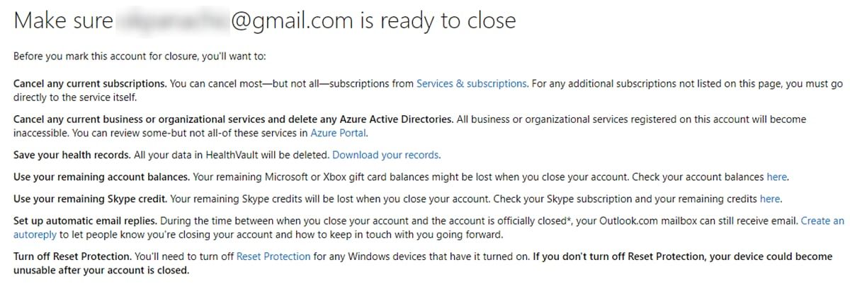 How to close your Microsoft account