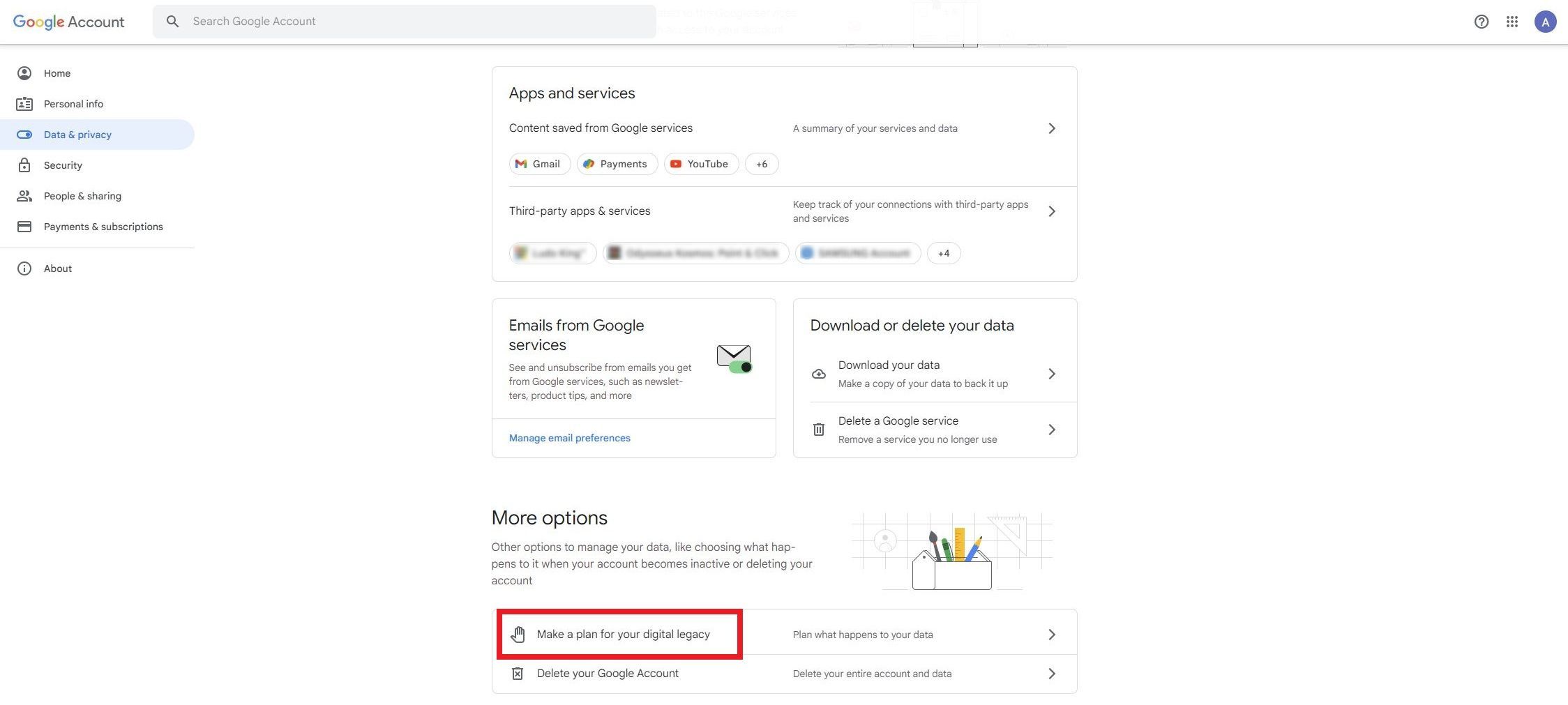 How to set up Google's Inactive Account Manager