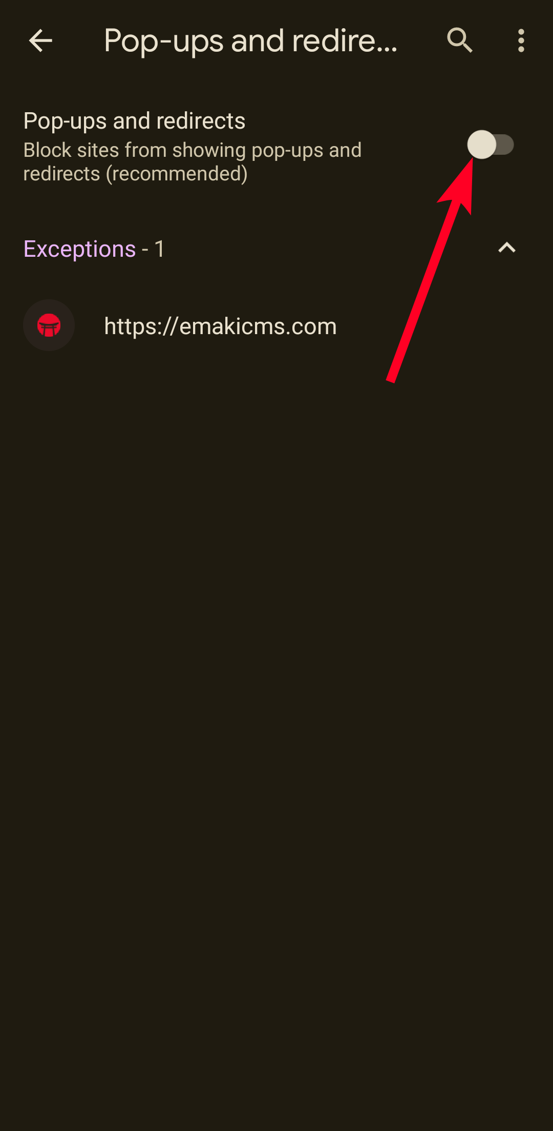 Google Chrome: How to disable the pop-up blocker