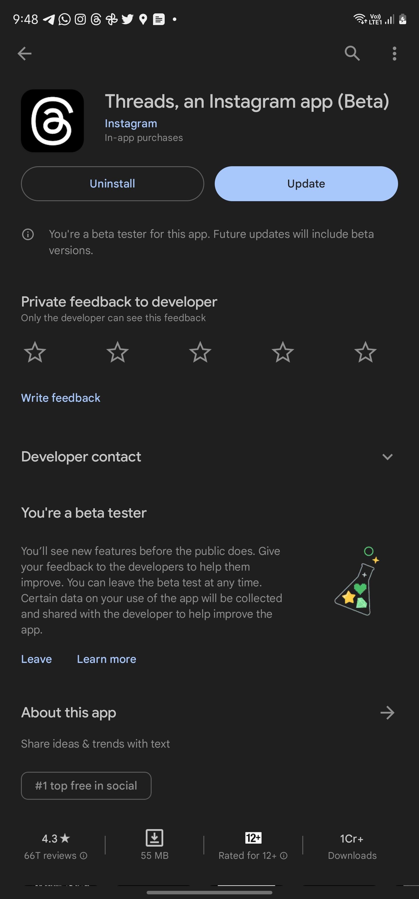 Join Instagram Threads beta program on Play Store to test drive ...