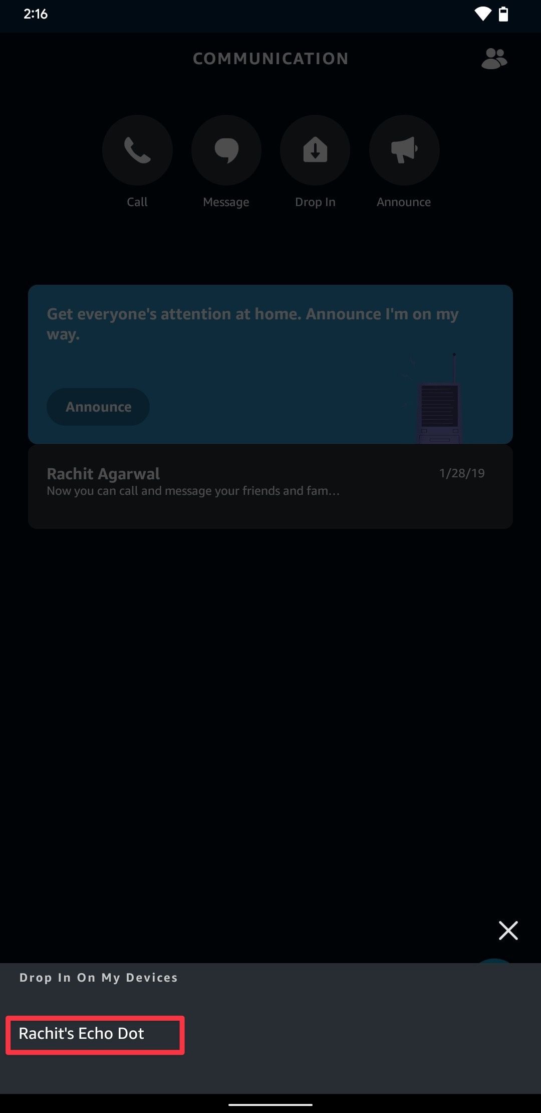 How to use Alexa Drop In across all Amazon Echo devices