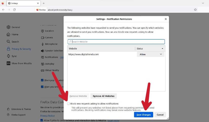 How to block pop-up notifications in your browser