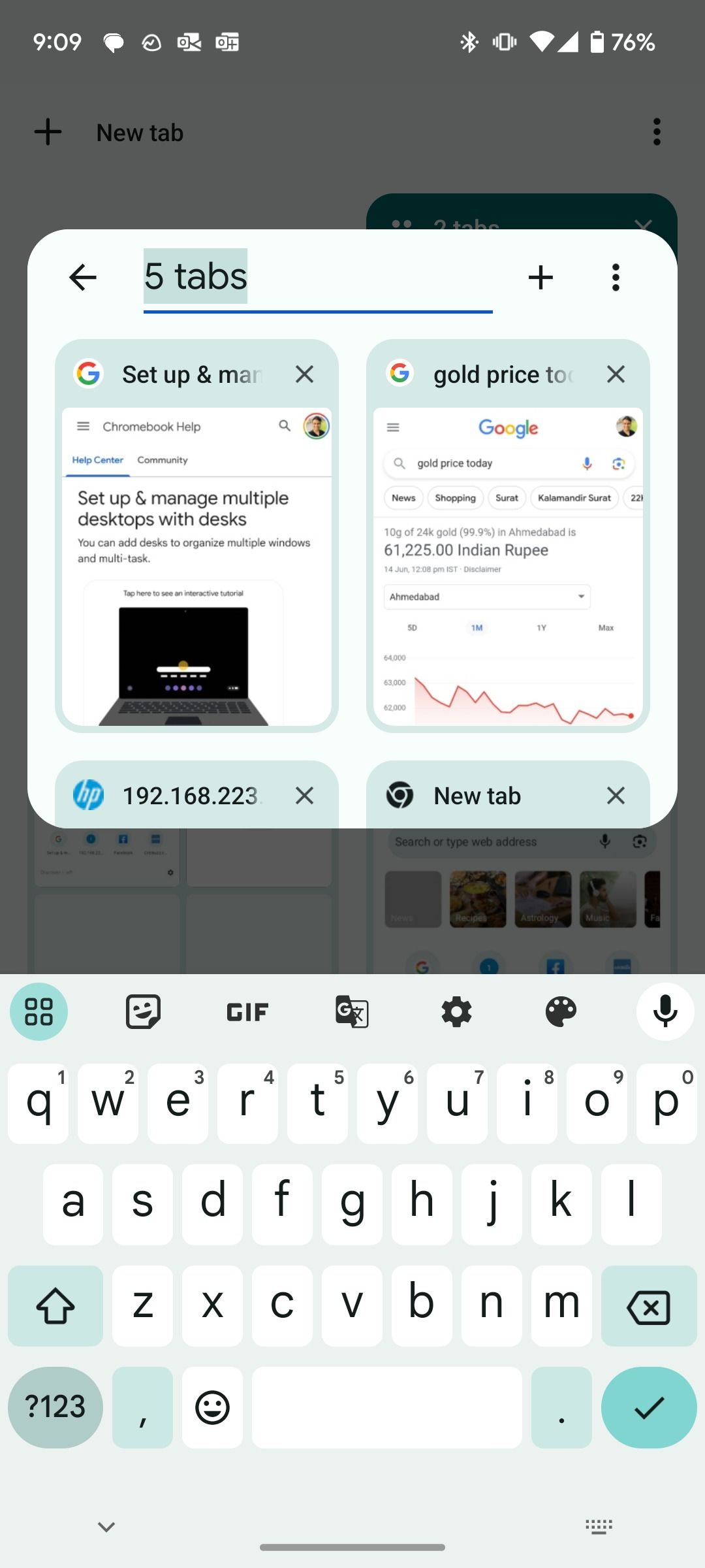 How to use tabs in Chrome