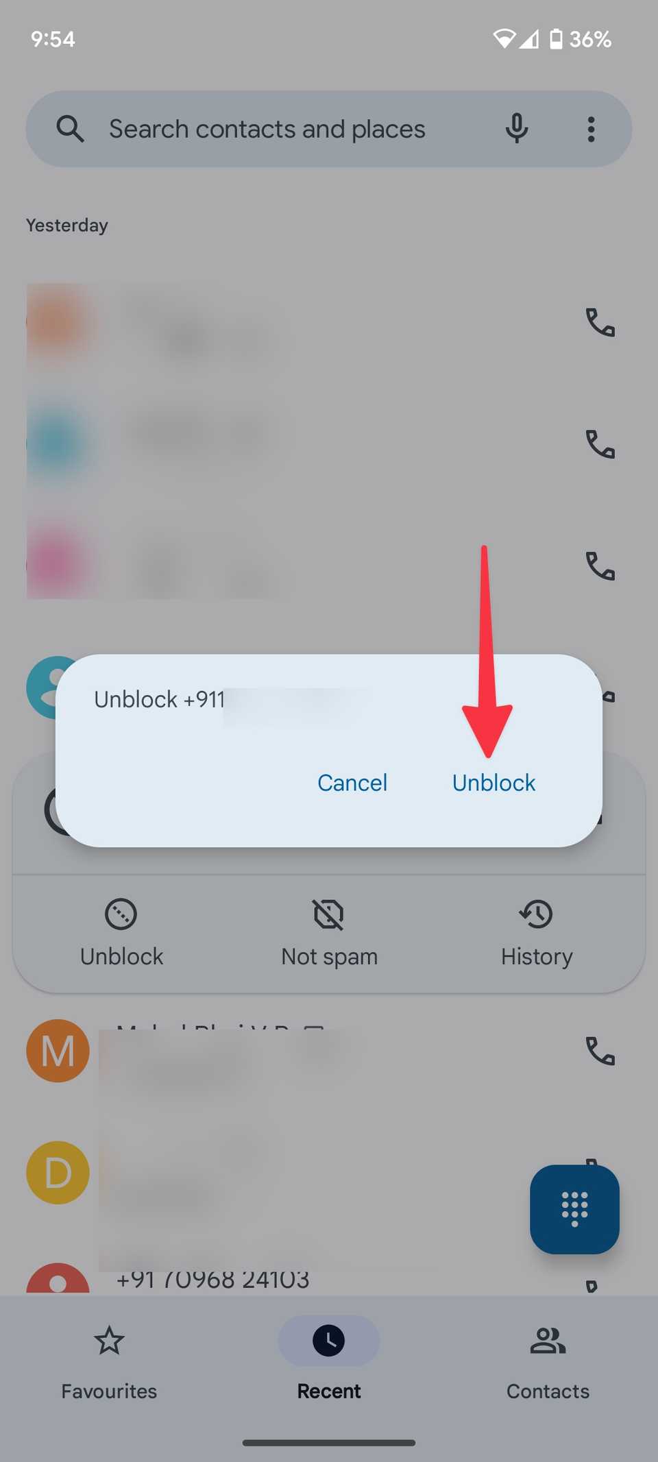 How to unblock a phone number on your Android phone